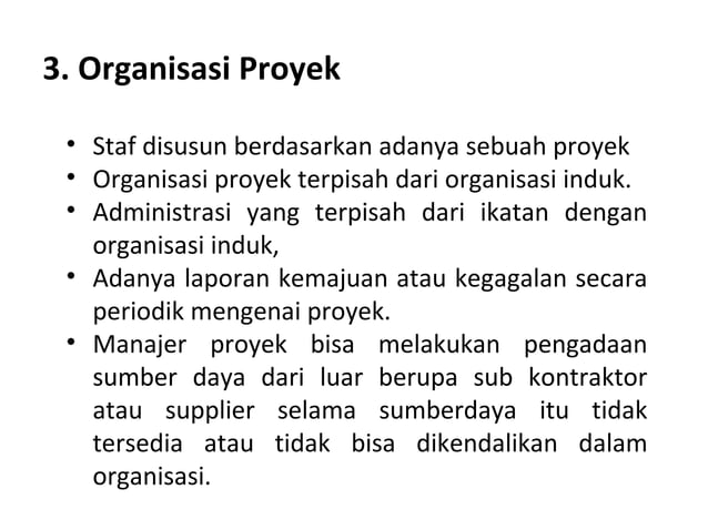 3 organisasi proyek | PPT
