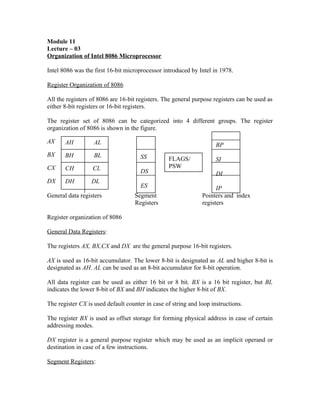 3 organization of intel 8086 | PDF