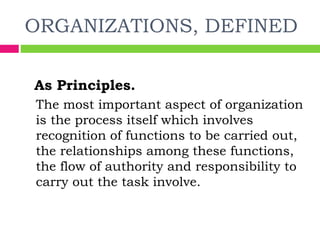 Organizations and Its definition, characteristics, and forms | PPTX