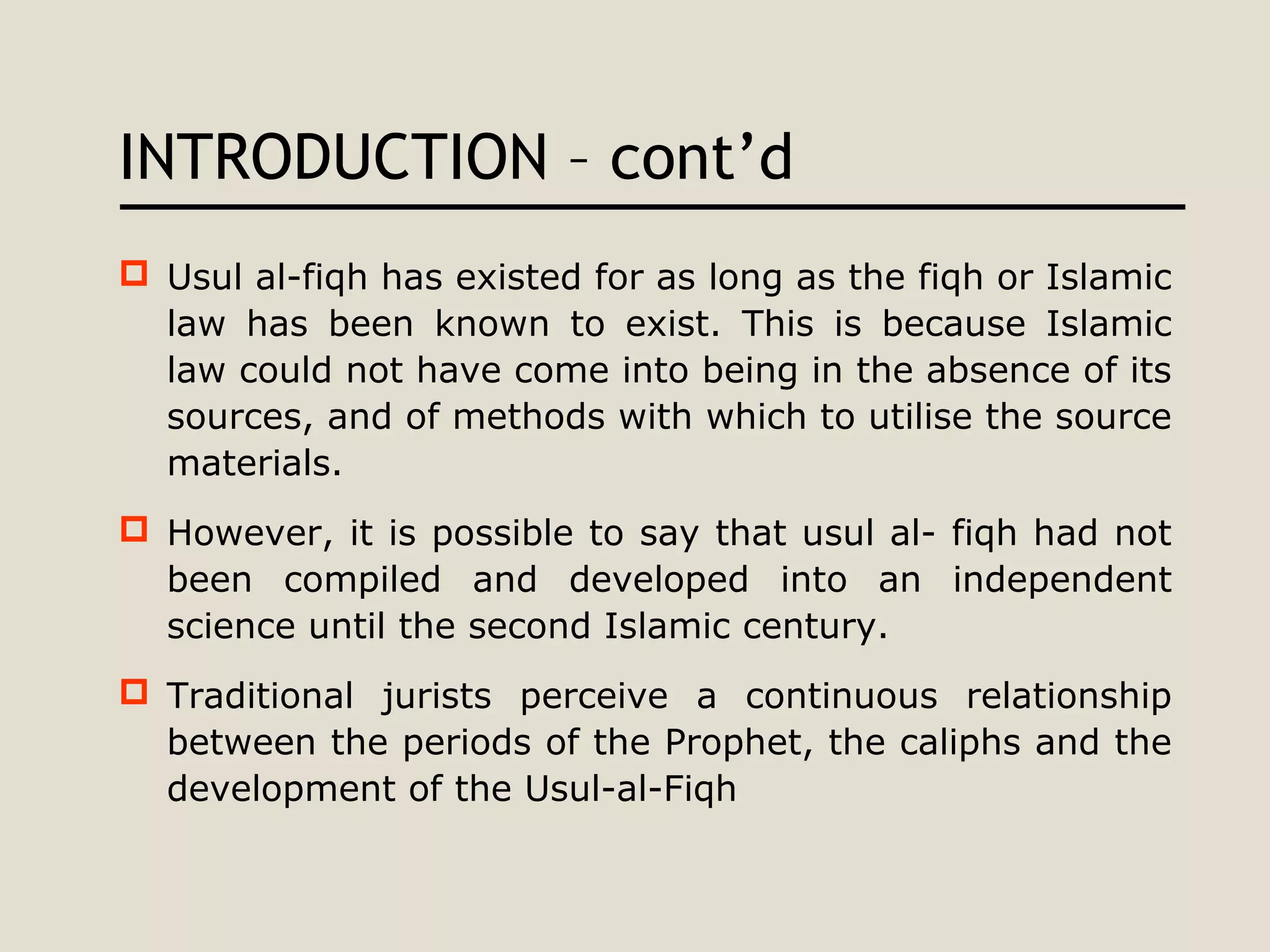 Origin&Development of Usul al Fiqh | PPT