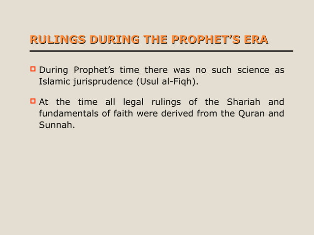 Origin&Development of Usul al Fiqh | PPT | Islam | Religion & Spirituality