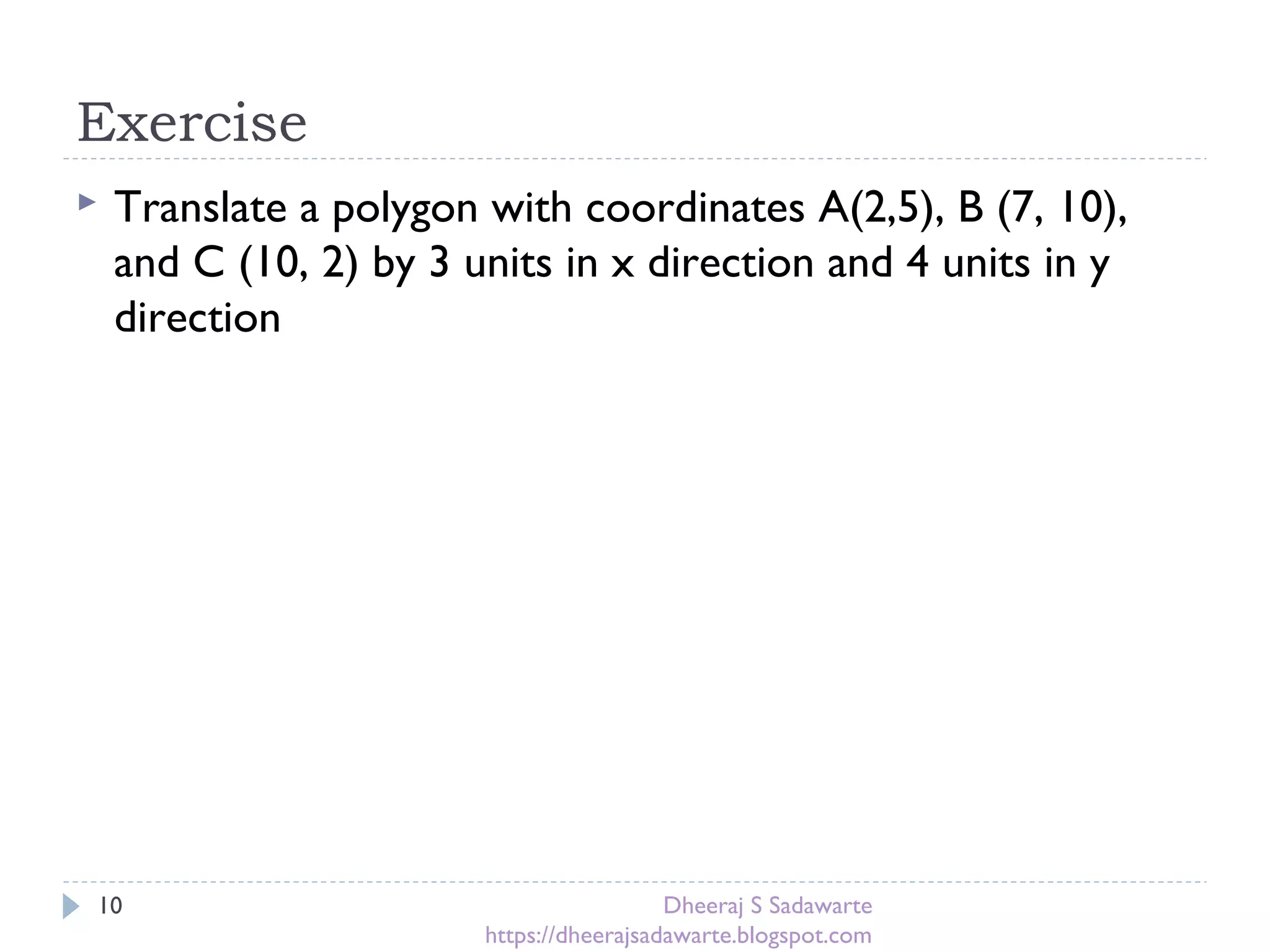 Overview of 2D and 3D Transformation | PPS