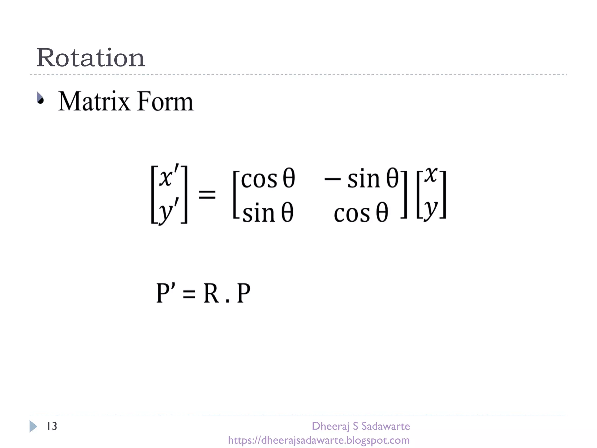 Overview of 2D and 3D Transformation | PPS