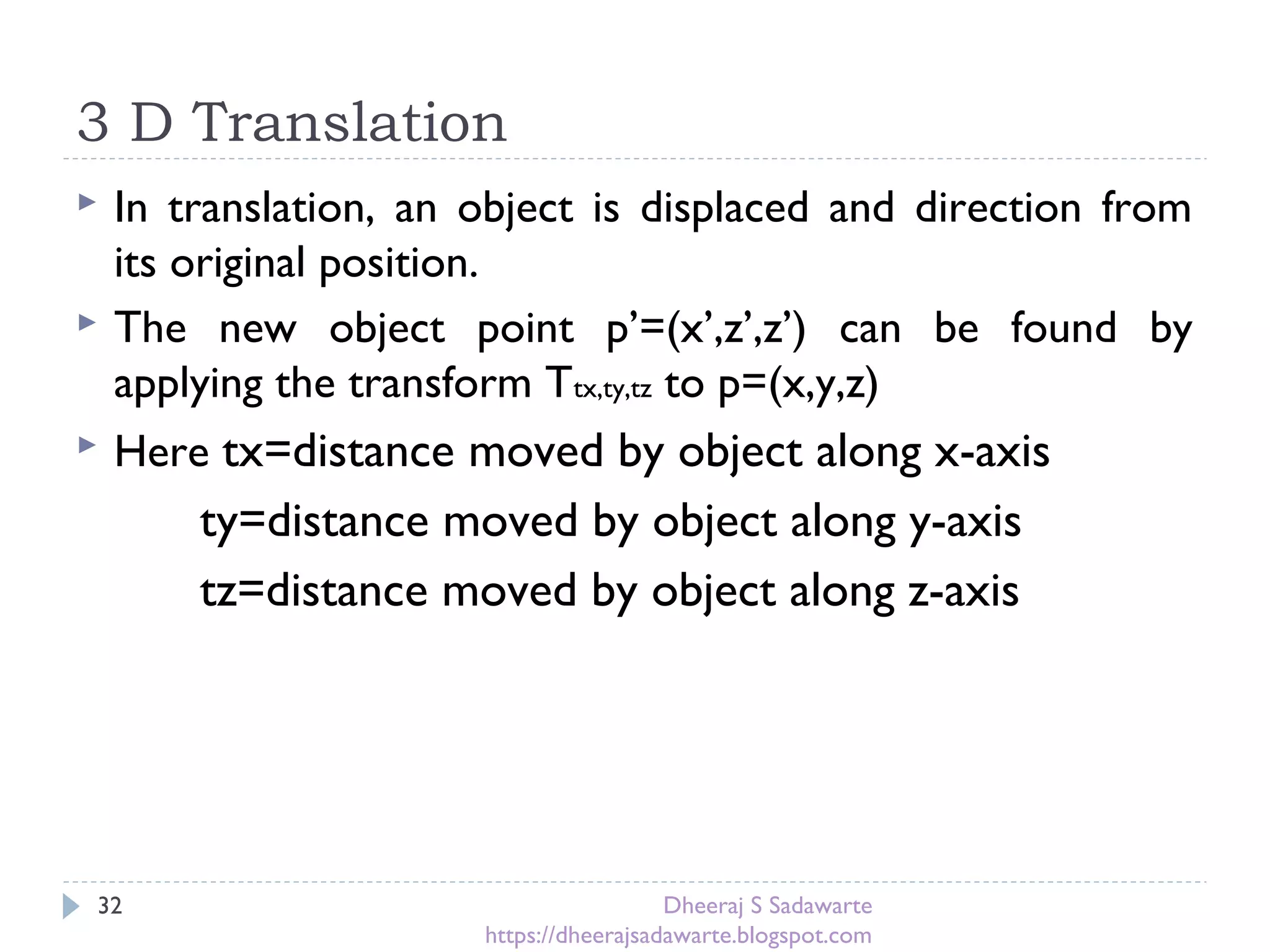Overview of 2D and 3D Transformation | PPS