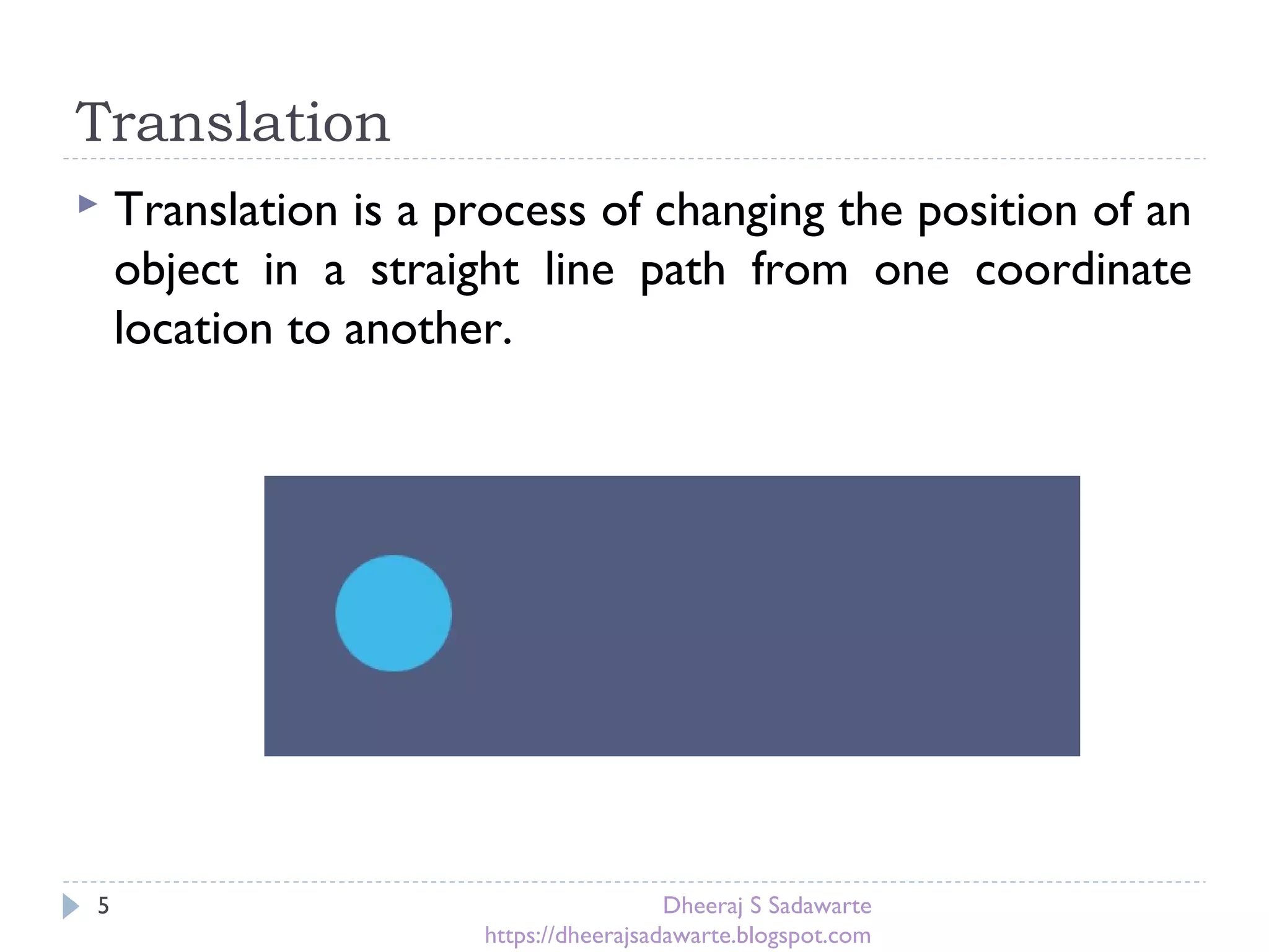 Overview of 2D and 3D Transformation | PPS