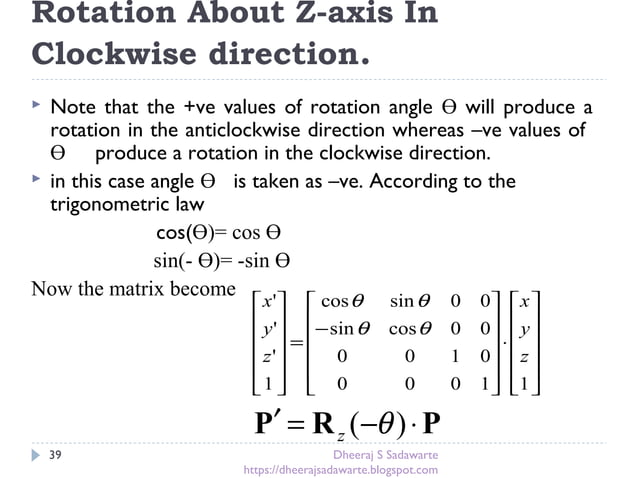 Overview of 2D and 3D Transformation | PPS | Geography | Science
