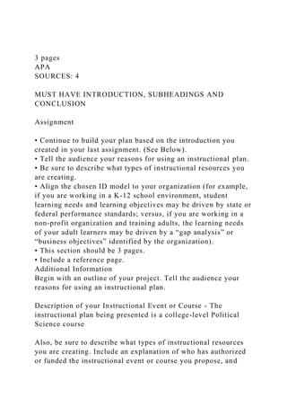 3 pagesAPASOURCES 4MUST HAVE INTRODUCTION, SUBHEADINGS AN.docx