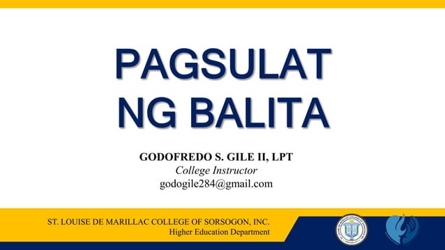 PAGSULAT NG BALITA. Ito ay maaaring gamiting lunsaran sa pagtalakay sa ...