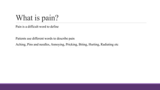3Pain Types and systemic causes by dr fatima | PDF