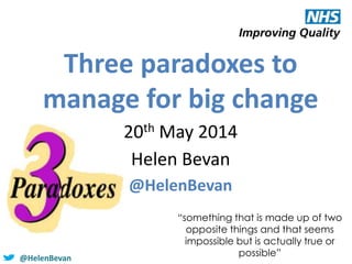Helen Bevan Manchester | PPT