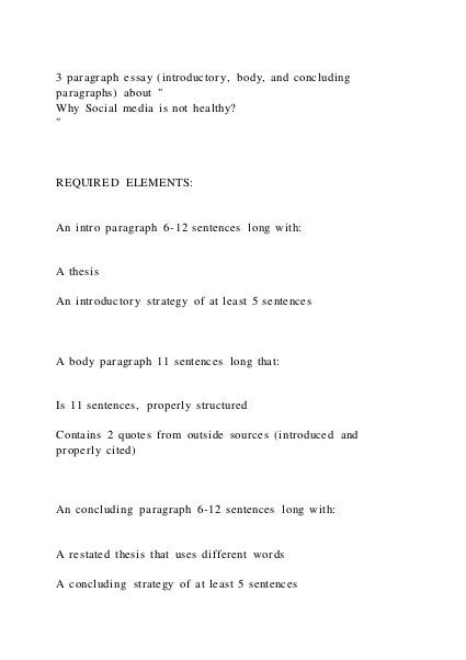 3 paragraph essay (introductory, body, and concluding paragraphs) ab | PDF