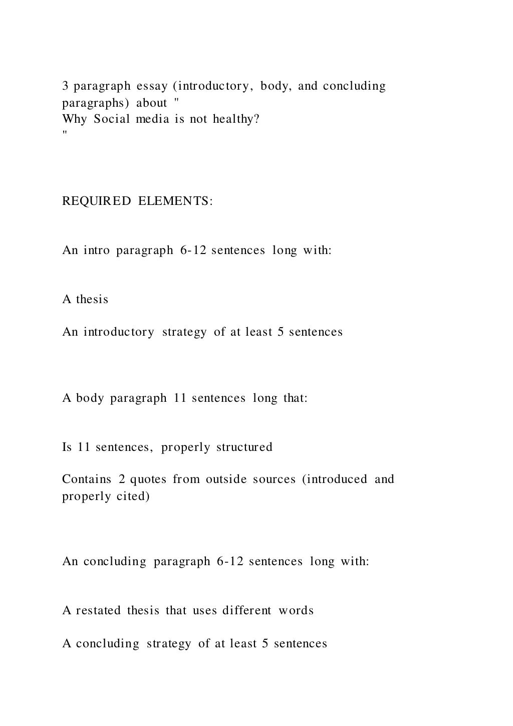 3 paragraph essay (introductory, body, and concluding paragraphs) ab | PDF