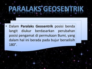 astronomi paralaks bintang | PPTX
