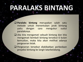 astronomi paralaks bintang | PPTX