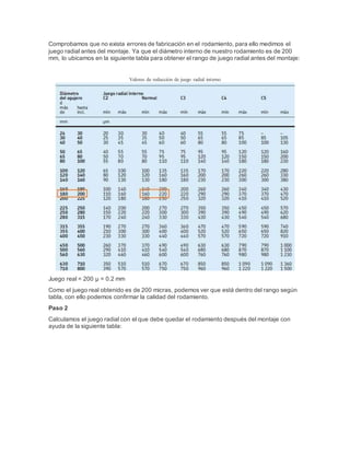 3 pasos para calcular el ajuste final en rodamientos | DOCX