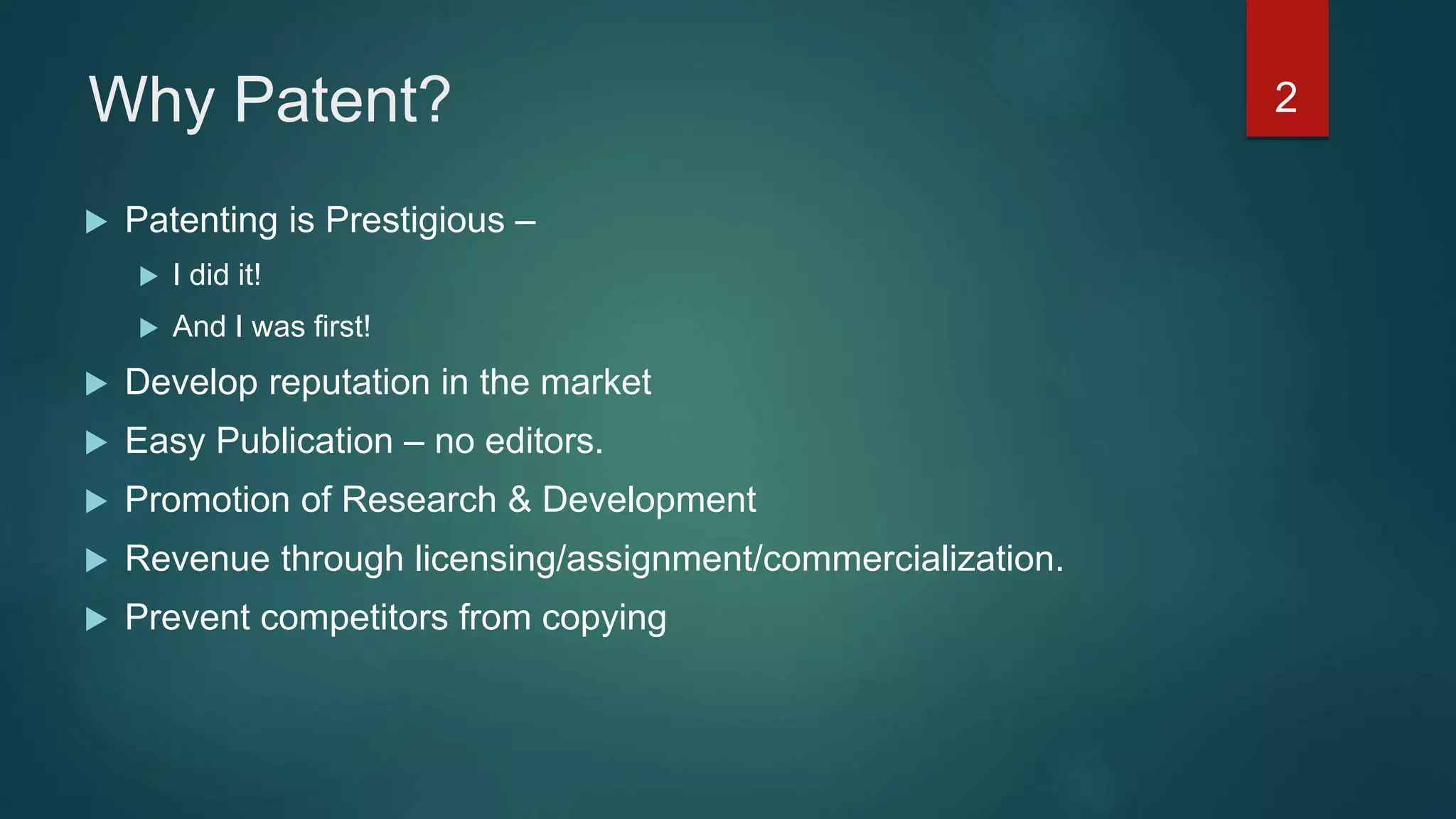PATENTING: AN OVERVIEW | PPTX