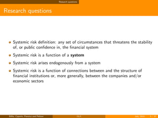 Systemic and Systematic risk - Monica Billio, Massimiliano Caporin ...