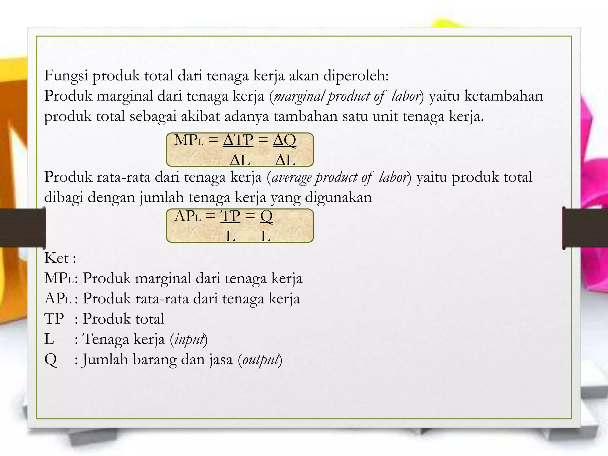 3 penerimaan total dan fungsi produksi | PPTX