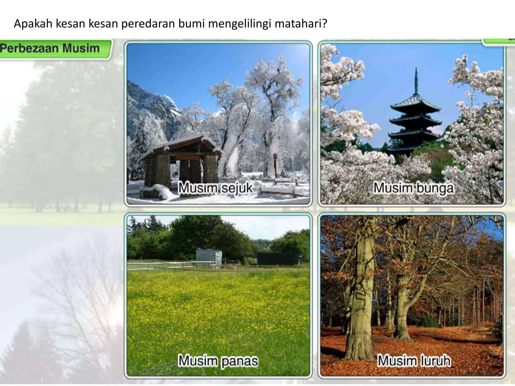 kssm geo ting 2 pengaruh pergerakan bumi terhadap cuaca dan iklim | PPTX