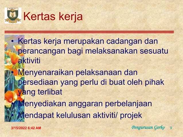 3 pengelolaan aktiviti gerko | PPT