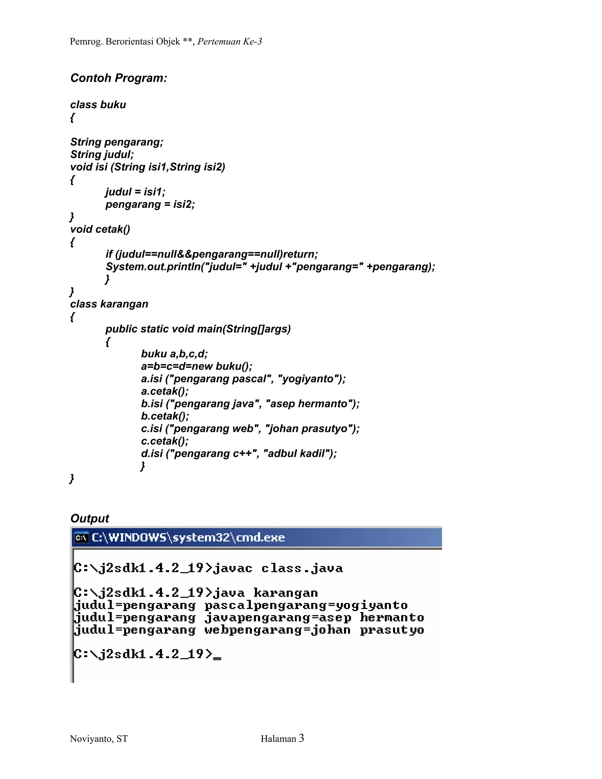 3 Pengertian Class Object Method Pdf