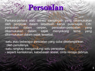 3 Persoalan Tema Perutusan | PPT