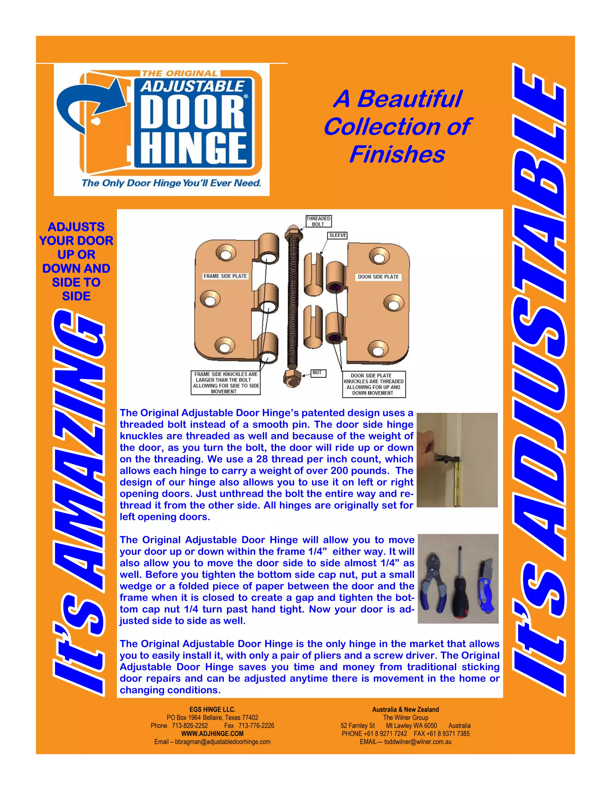 The Original Adjustable Door Hinge | PDF