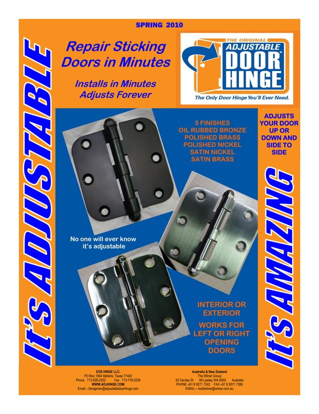 The Original Adjustable Door Hinge | PDF | Needlework | Arts and Crafts