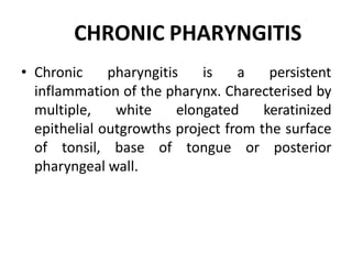 Pharyngitis- Easy PPT for Nursing Students | PDF