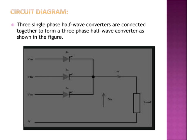 3 phase half wave controlled converter with r Load | PPTX | Consumer Electronics | Technology ...