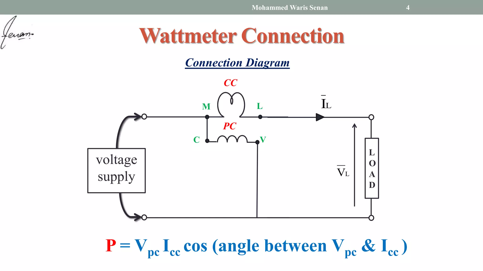 Measurement of 3 phase power by two watt-meter method | PPTX