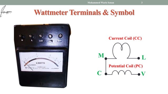 Measurement of 3 phase power by two watt-meter method | PPTX