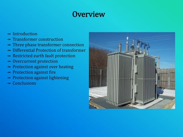 3 phase transformer protection | PPTX