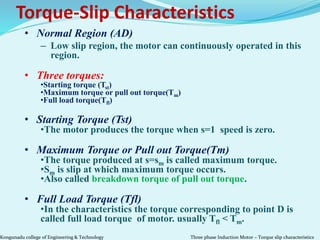 3 phase Induction Motor Torque-slip characteristics and Related ...