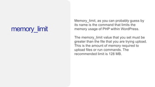 PHP ini Configuration.pptx | Web Development | Internet