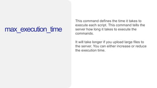 PHP ini Configuration.pptx | Web Development | Internet