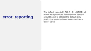 PHP ini Configuration.pptx | Web Development | Internet