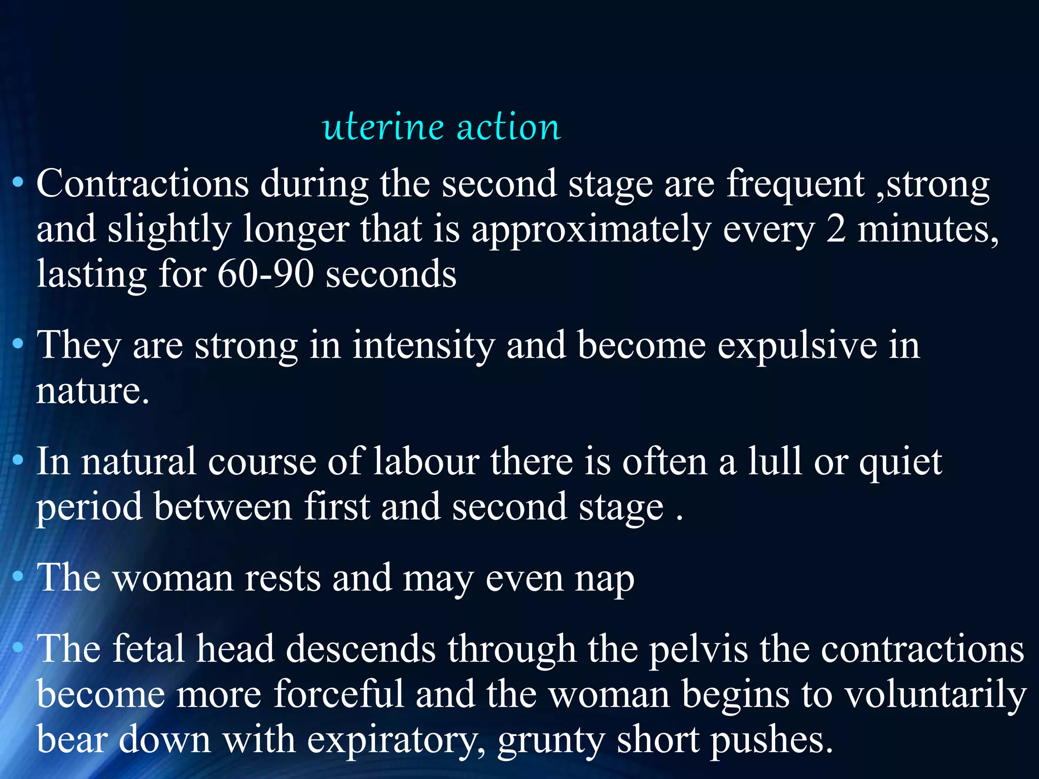Physiology and Mangement of 2nd stage labour | PPTX
