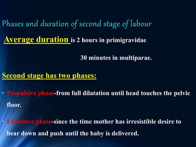 Physiology and Mangement of 2nd stage labour | PPTX | Pregnancy ...