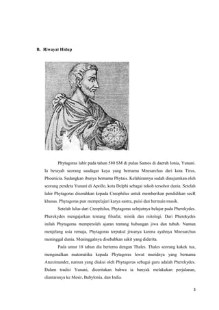 filsafat umum phytagoras | DOCX