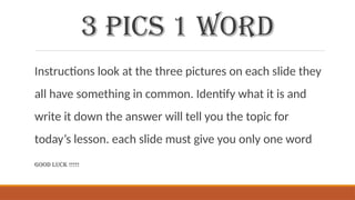 3 Pics one word food chains.pptx........ | PPTX