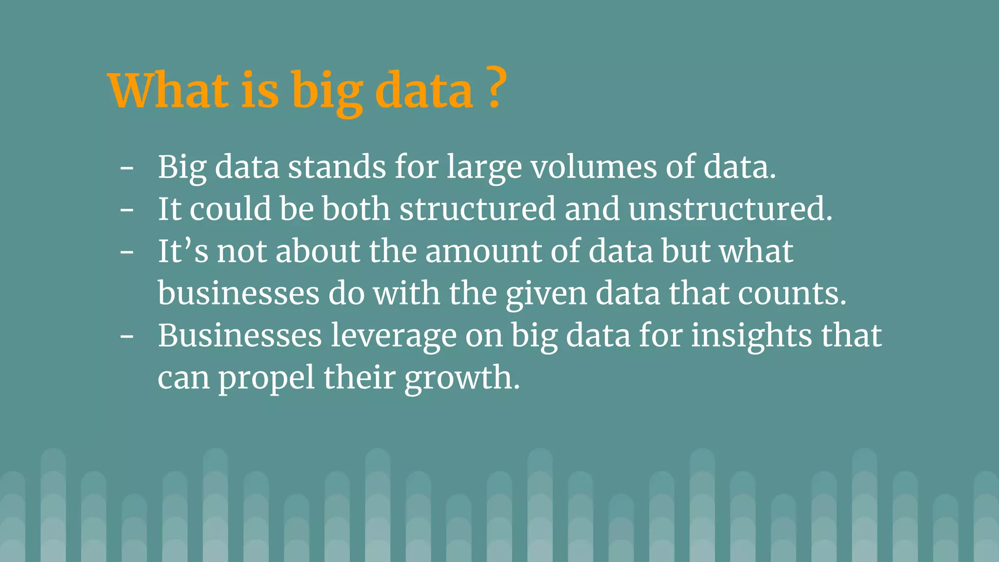 3 pillars of big data : structured data, semi structured data and ...
