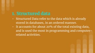 3 pillars of big data : structured data, semi structured data and ...