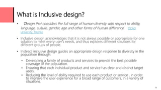Inclusive Design in the Recruitment Process – and Wider Applications | PPTX
