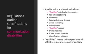 Guide to Digital and Communication Accessibility in Higher Education | PPTX