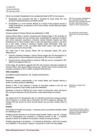 3P Learning (3PL) - Earning from Learning - equity research initiation ...