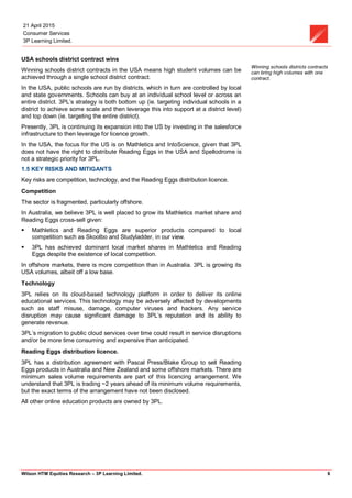 3P Learning (3PL) - Earning from Learning - equity research initiation ...