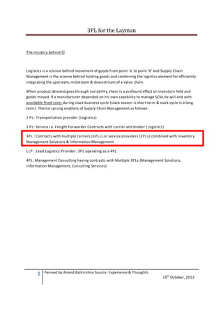 3 pl engagement for the layman | PDF