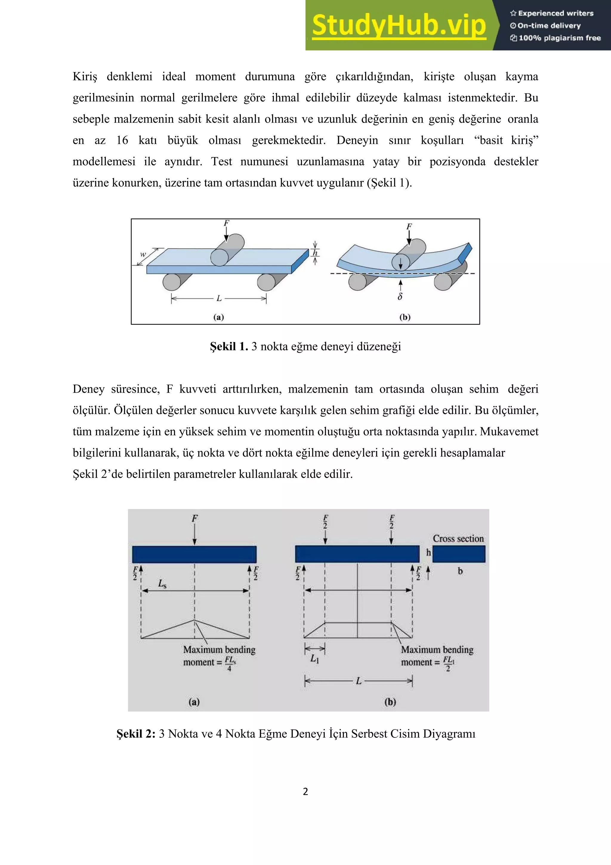 3 Point Bending Experiments | PDF