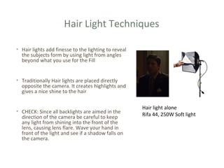 3 point lighting! | PPT | Photography | Arts and Crafts